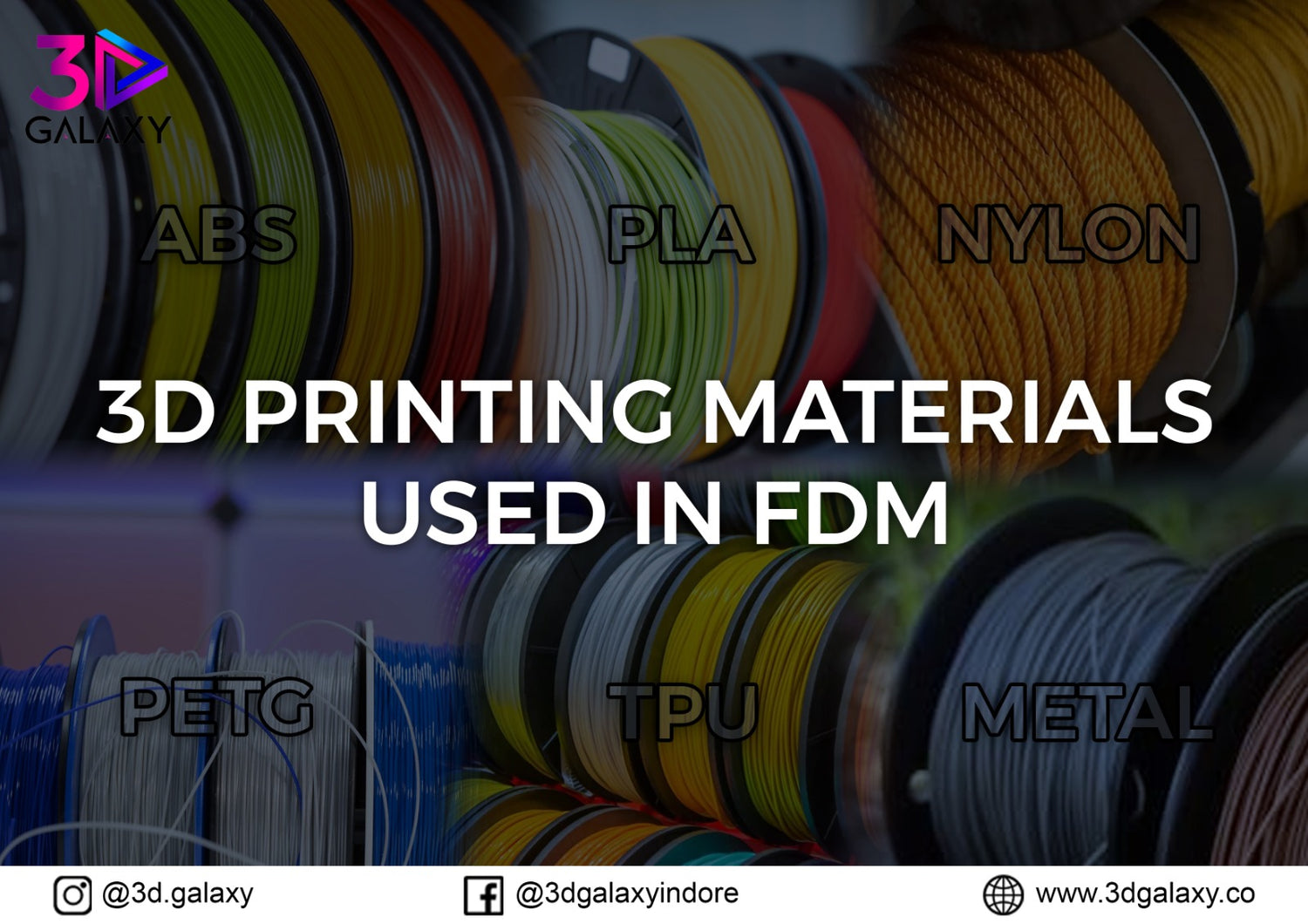Types of 3D Printing Materials used in FDM – 3D Galaxy Miniature